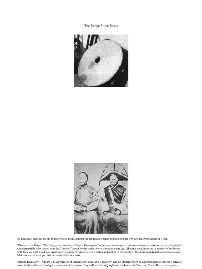 The Dropa Stone Discs | PDF | Archaeology