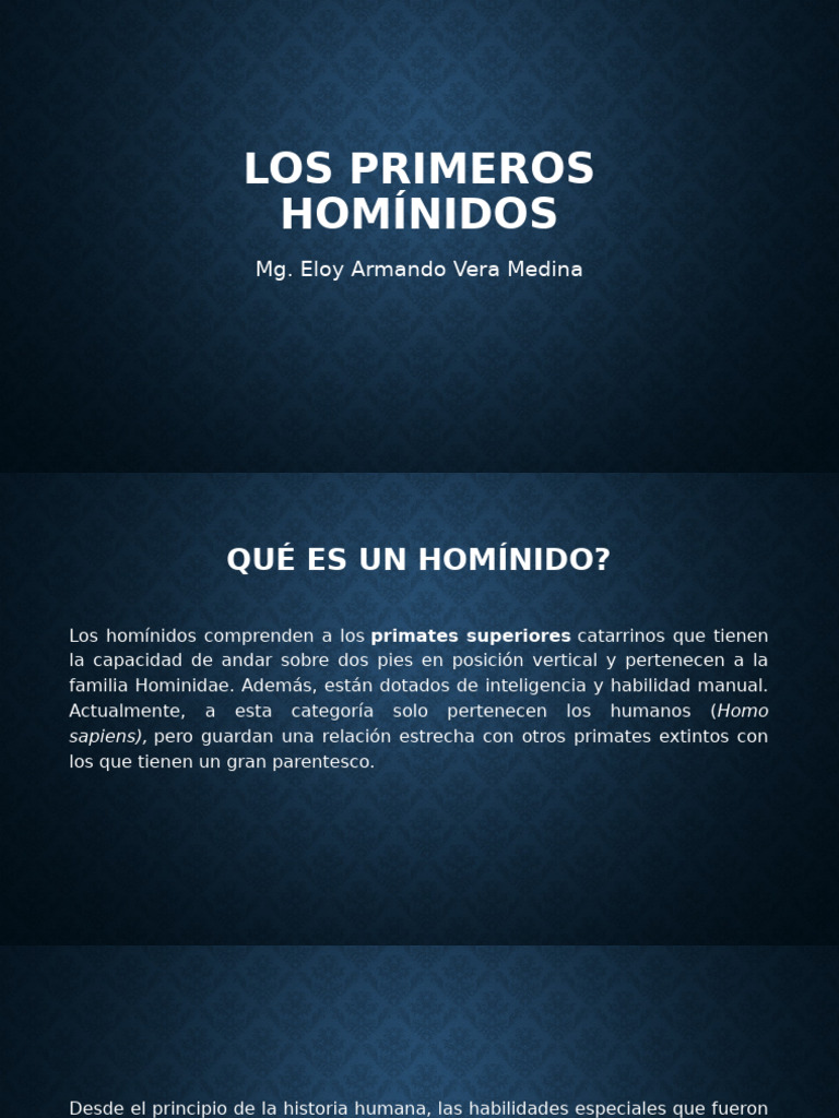 Origen y características de los homínidos | PDF | Hominidae | Humano