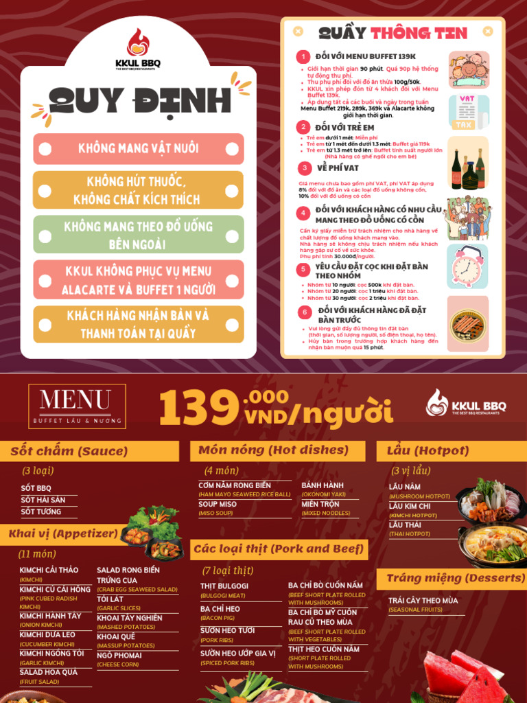 Menu Nam Ngư T8 | PDF