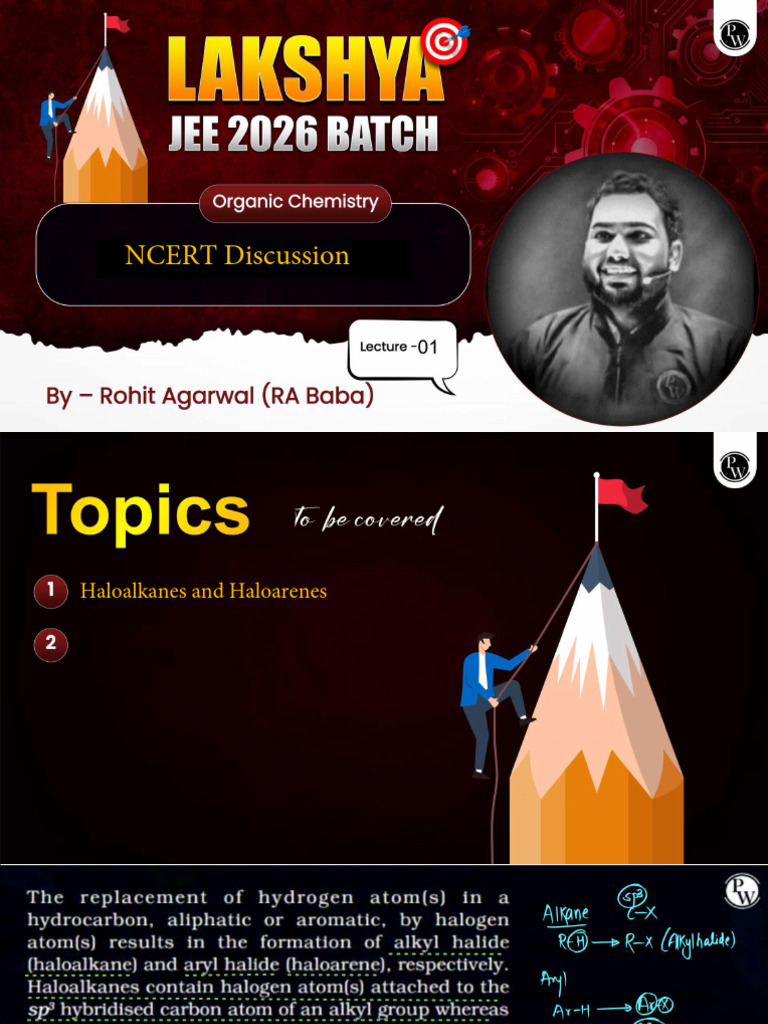 Haloalkanes and Haloarenes NCERT Discussion 01 by RA SIR | PDF