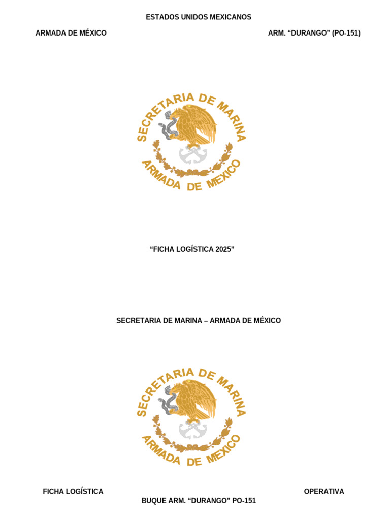 Ficha Logistica Durango Po-151 2025 | PDF | Calibre | Munición