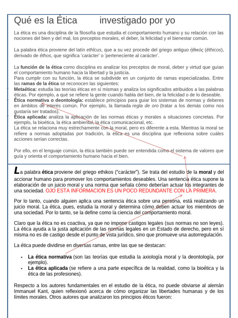 La Ética | PDF | Moralidad | Ética profesional
