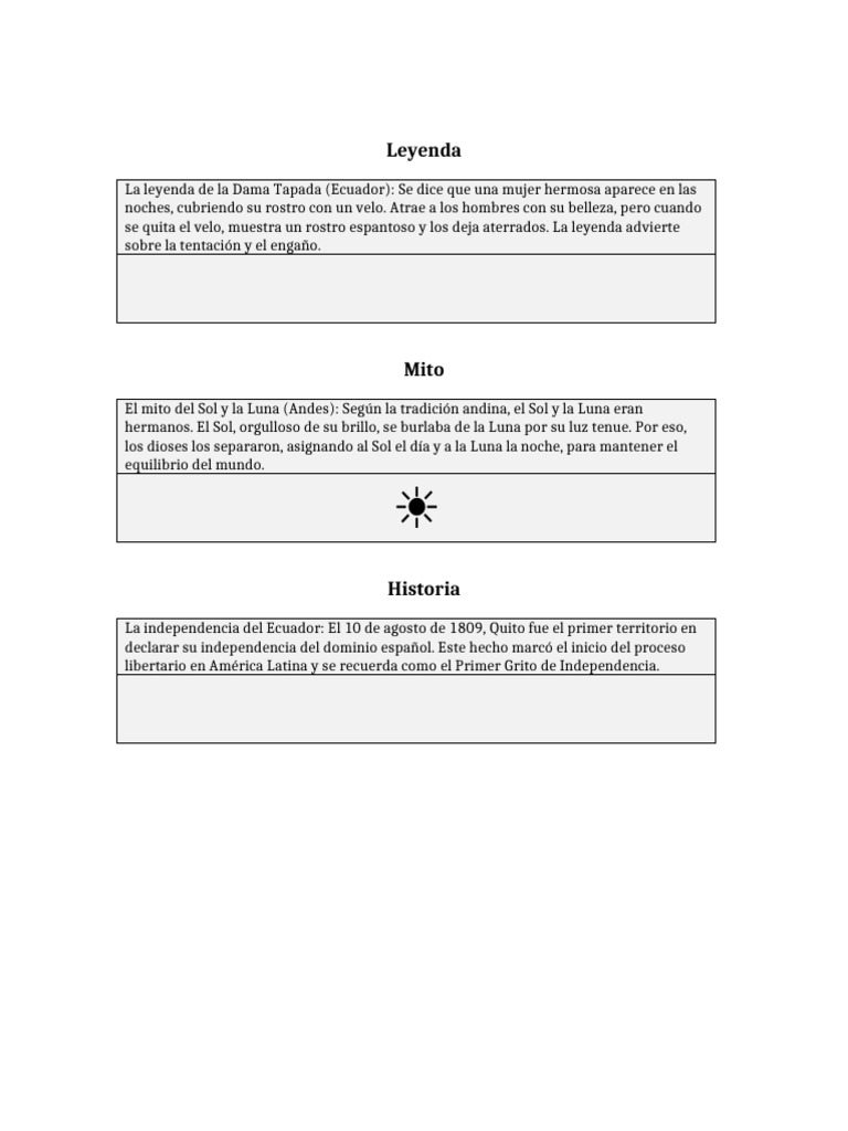 Leyenda Mito Historia | PDF
