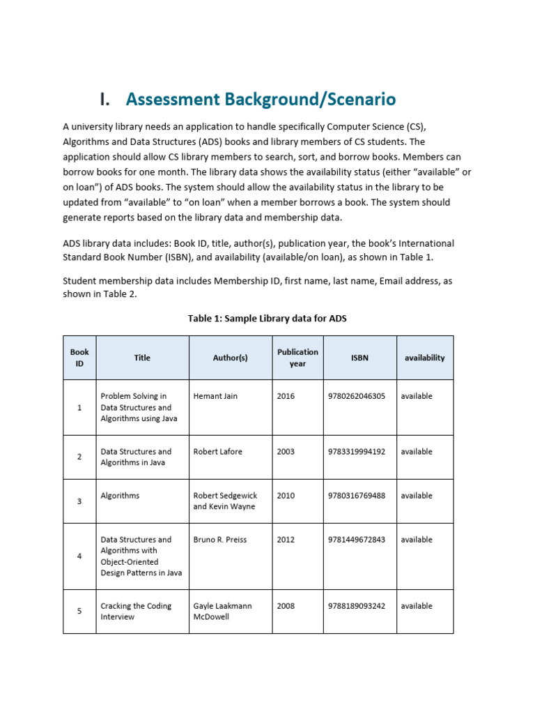 Algorithms and Data Structures - Assignments | PDF | Algorithms ...