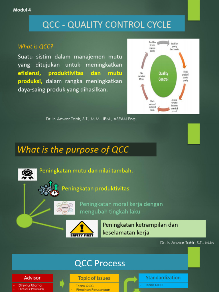 Siklus Kontrol Kualitas (QCC) dan Metode TQC | PDF