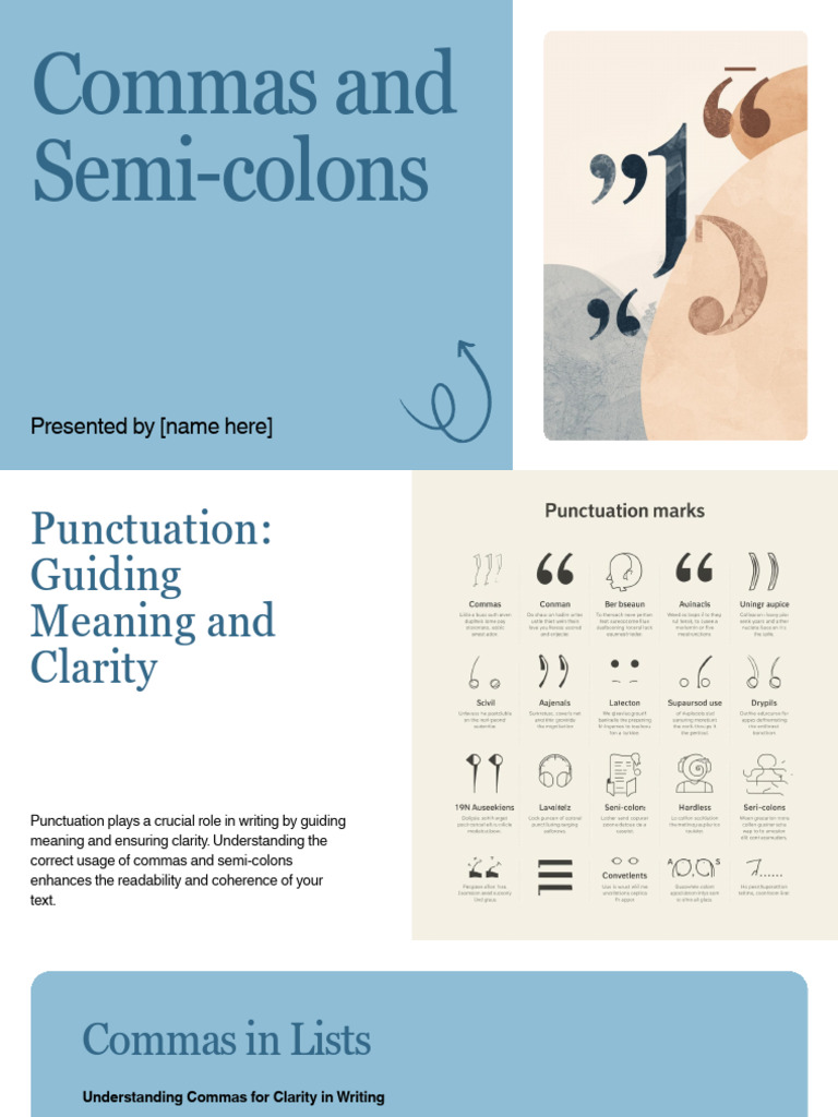 Mastering Commas and Semi-Colons | PDF | Comma | Proofreading