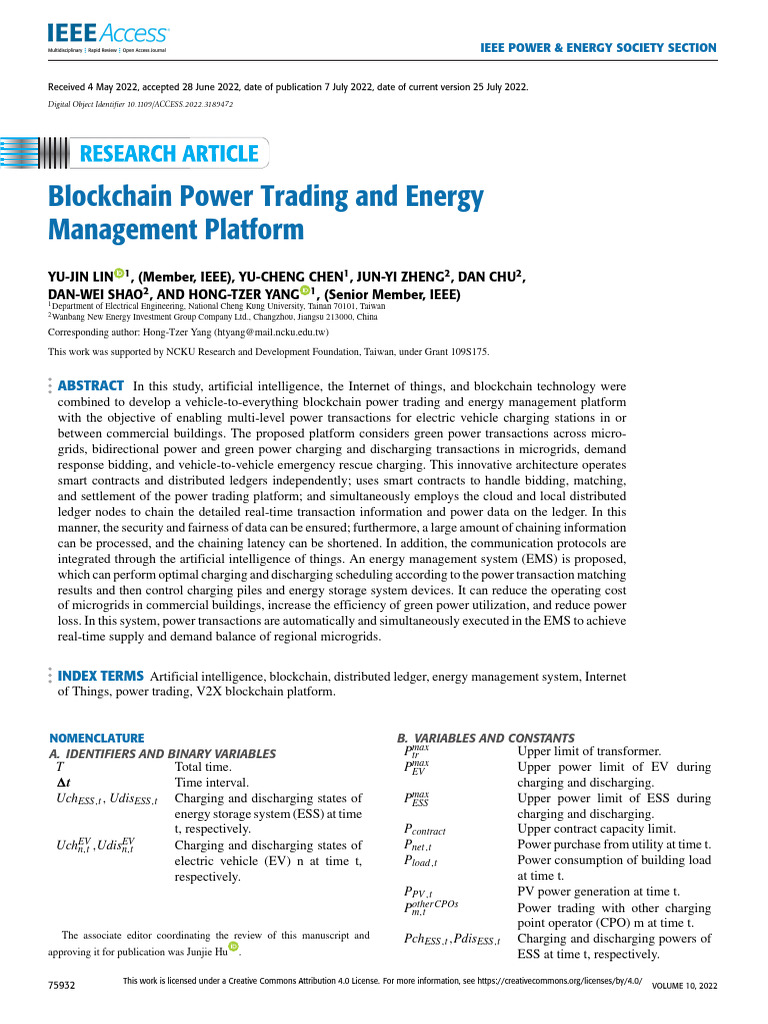 Blockchain Power Trading and Energy Management Platform | PDF | Database Transaction ...
