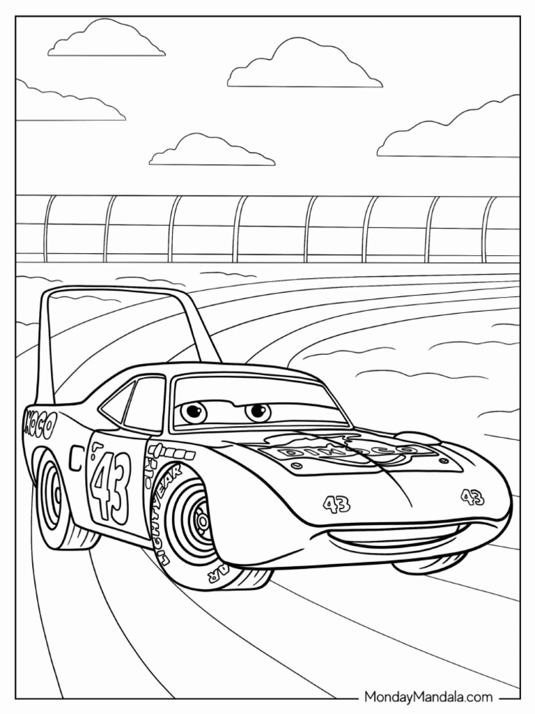 Strip the King Weathers Coloring Page | PDF
