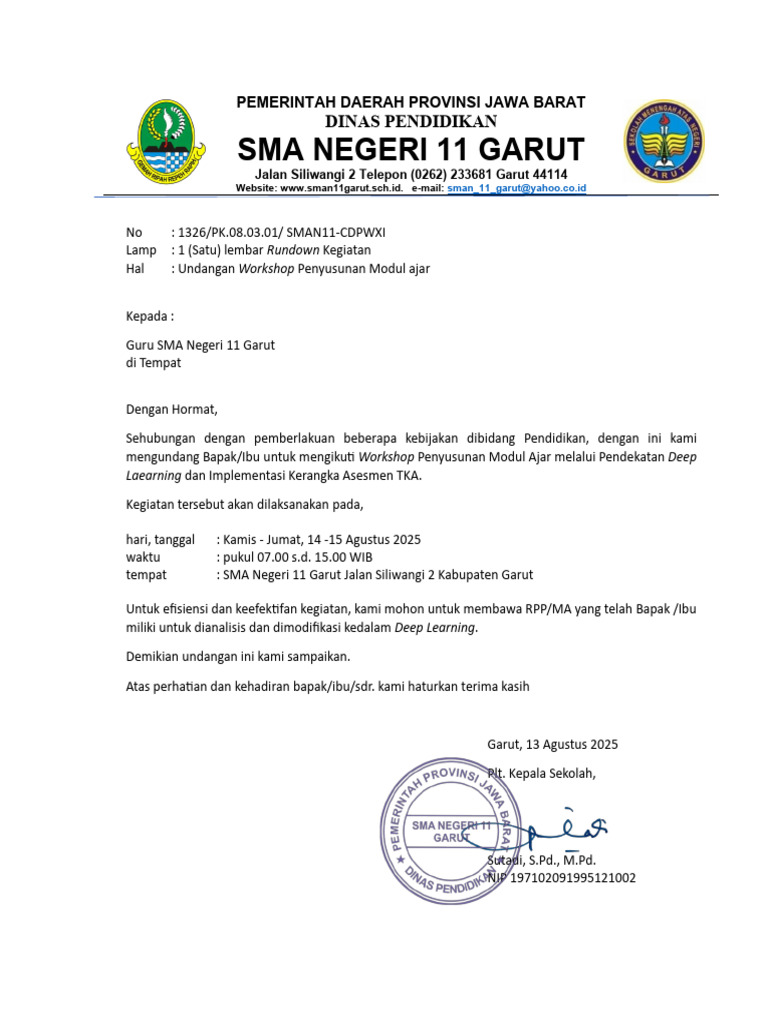 Surat Undangan IHT PM | PDF