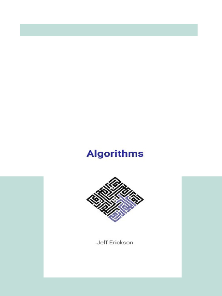 Algorithms 1st Edition Jeff Erickson Digital Download | PDF ...