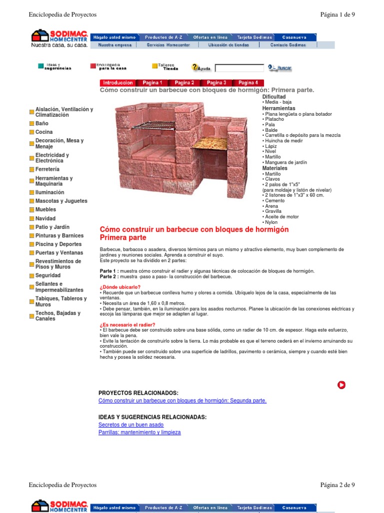Construcción de Parrilla con Hormigón | PDF | Pintar | Hormigón