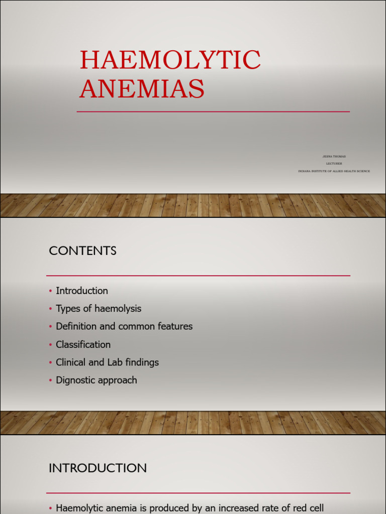 Understanding Haemolytic Anemias | PDF | Anemia | Red Blood Cell