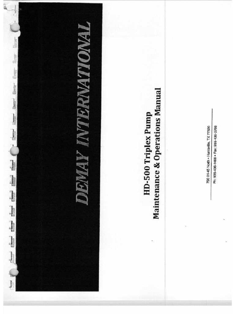 Demay HD500 Manual | PDF