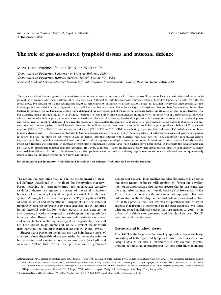 Forch 05 - GUT & Mucosal Defense | PDF | Toll Like Receptor | T Cell