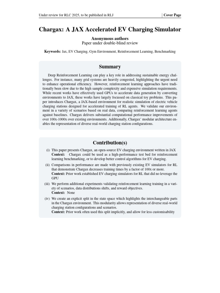 28 Chargax A JAX Accelerated E | PDF | Simulation | Graphics Processing ...