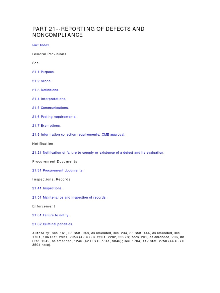 10CFR 21 | PDF | Nuclear Regulatory Commission | Safety