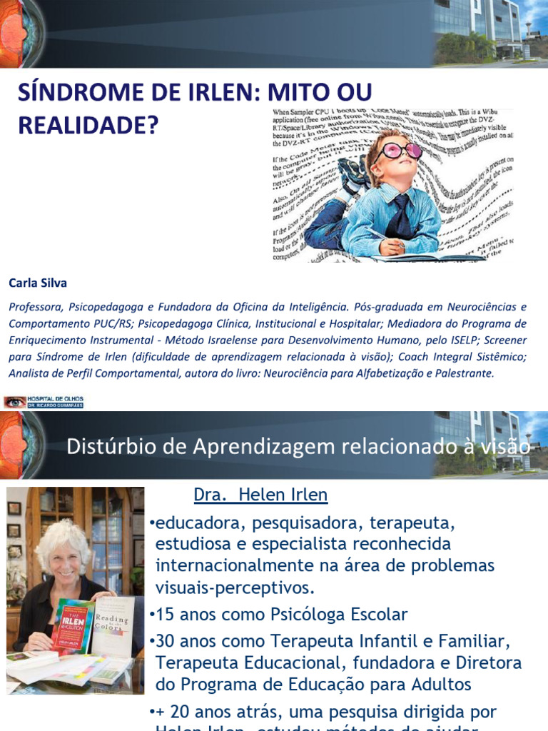 Entendendo a Síndrome de Irlen | PDF | Sistema visual | Olho