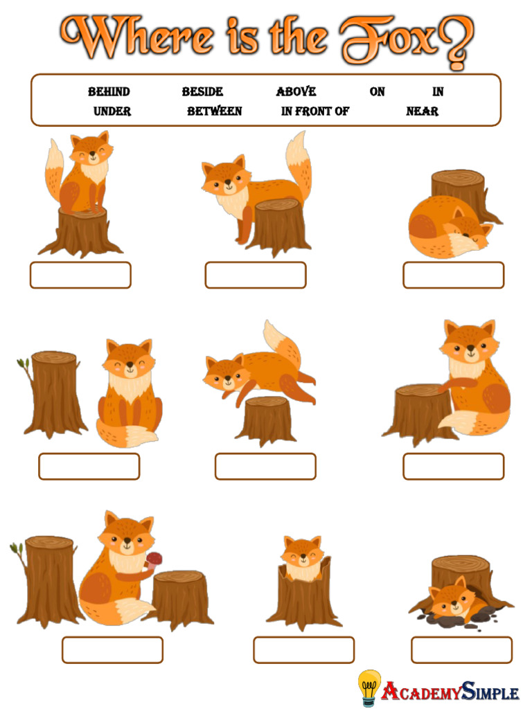 Prepositions Fox | PDF