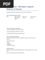 Old Major's Speech Analysis in Animal Farm | PDF