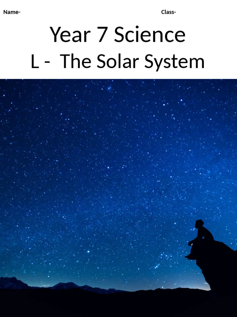 7L The Solar System Booklet | PDF | Moon | Eclipse
