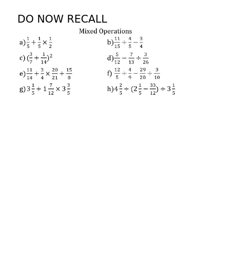10.1 Do Now Recall | PDF