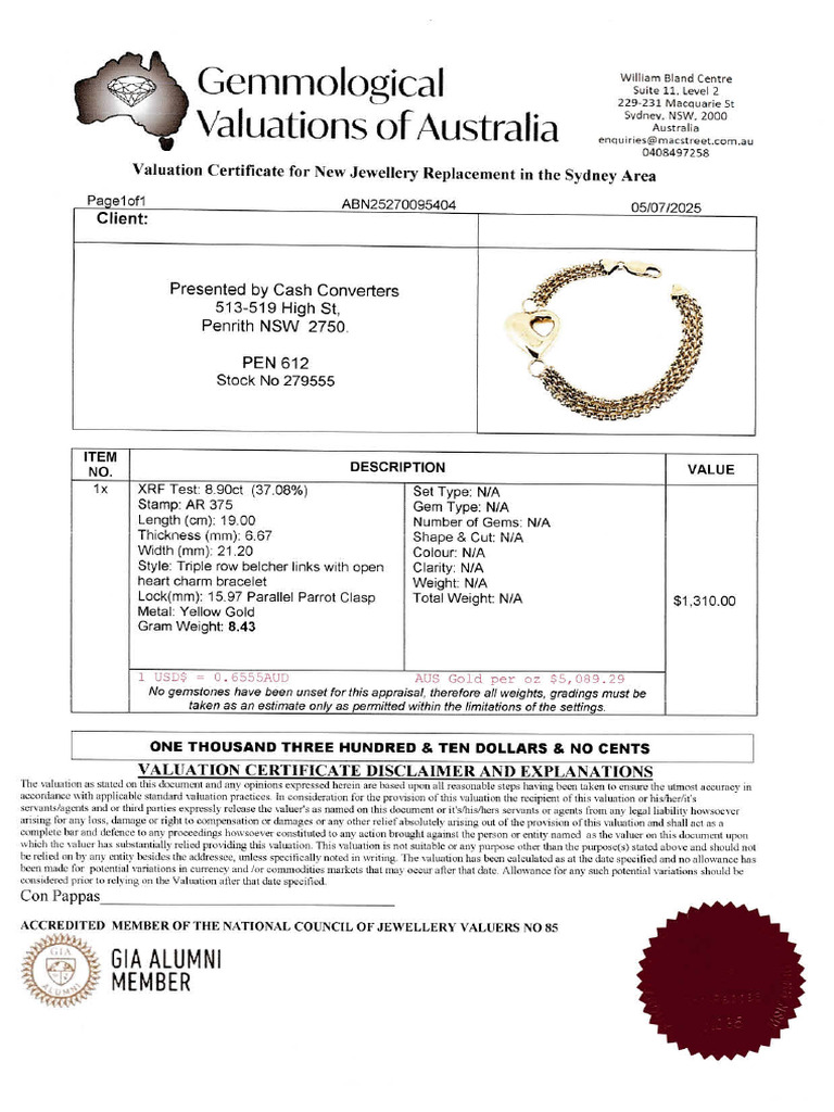 Jewellery Valuation Australia Cash Converters Page - 118 | PDF