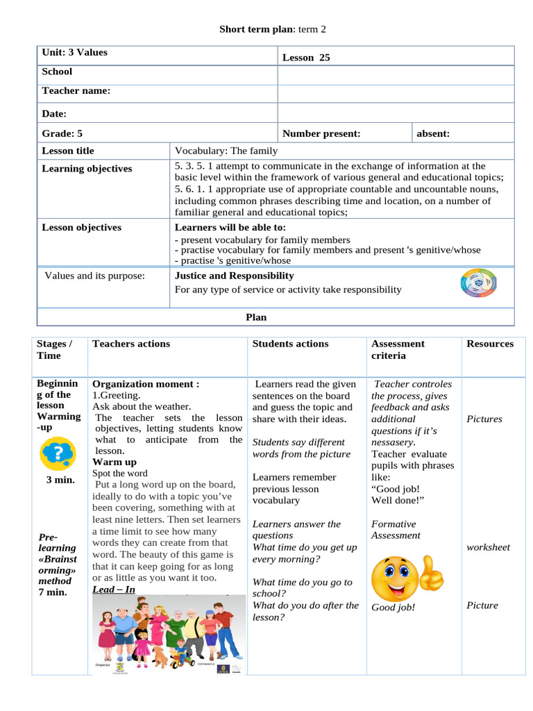 LP Excel 5 MSA Term 2 | PDF | Learning | Teachers