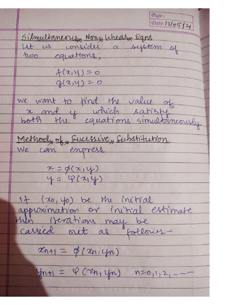 System of Non-Linear Equations | PDF