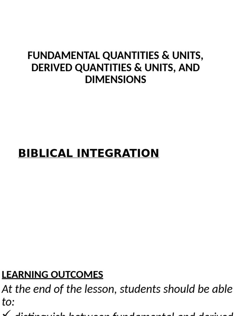 Fundamental Quantities & Units | PDF | Quantity | Measurement