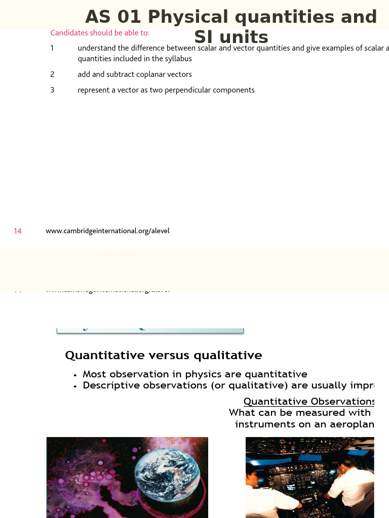 AS 01.1-2 Physical Quantities & S.I. Units | PDF | Quantity | Mass