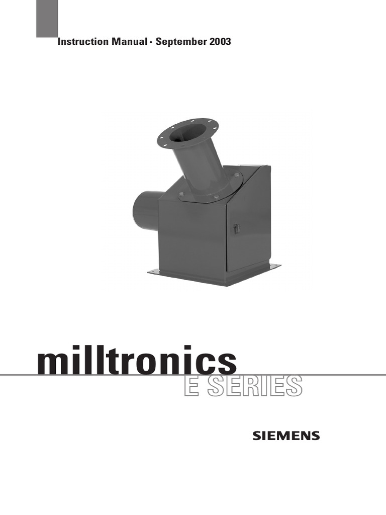 Siemens Milltronics E Series | PDF | Flow Measurement