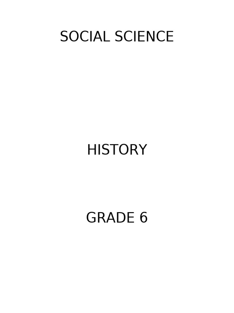 SS - History Study Notes Grade 6 Term 1 | PDF