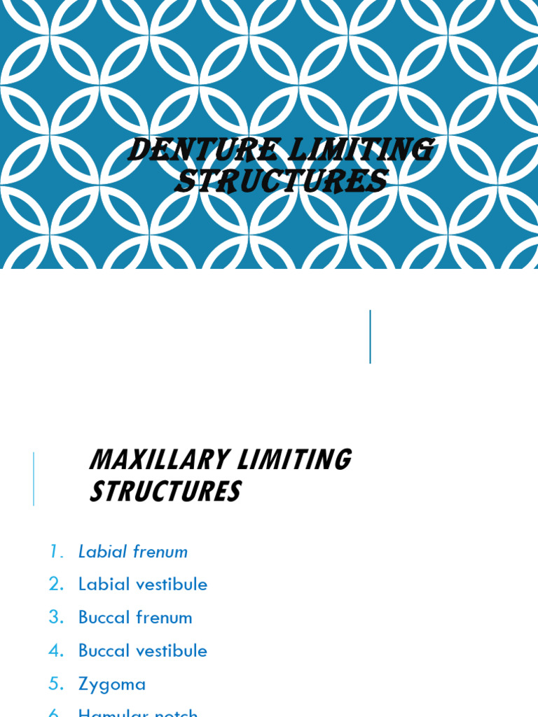 3.denture Limiting Structures | PDF | Lip | Dentures