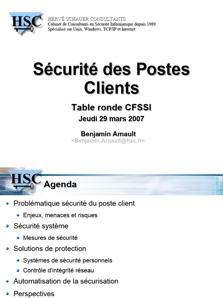Cfssi SDPC | PDF | Sécurité | Sécurité des systèmes d'information