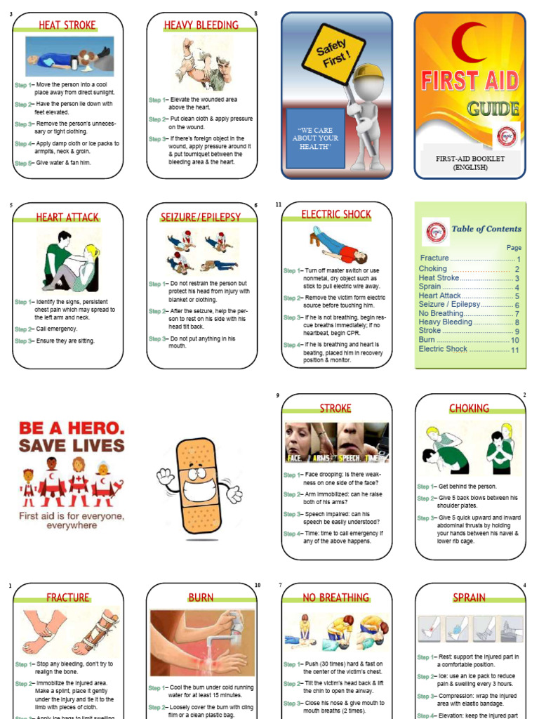 First Aid Leaflet English | PDF | Thorax | Medical Specialties