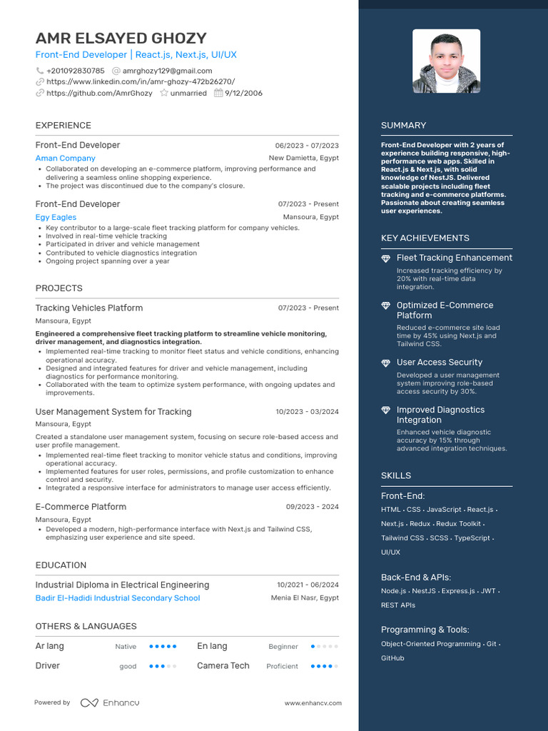 Amr Elsayed Ghozy Resume | PDF | Computing | Software