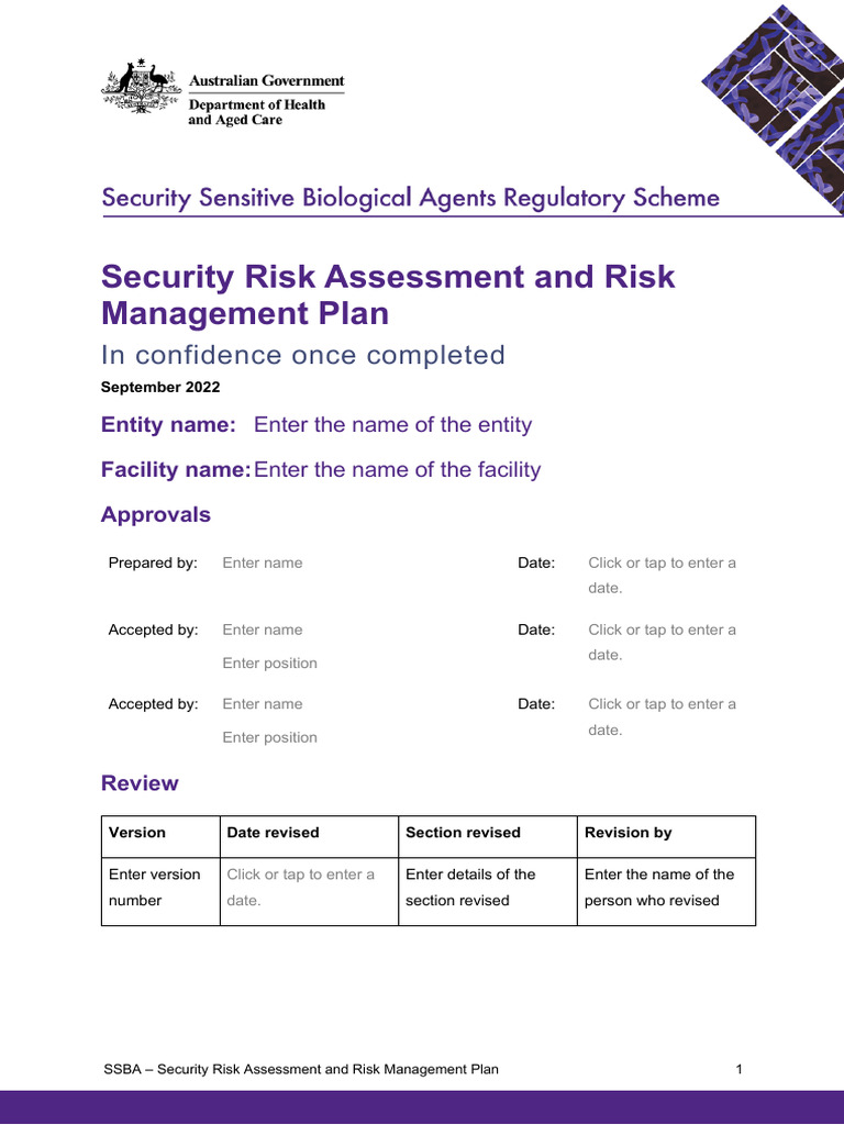 ? Security Risk Assessment & Risk Management Plan | PDF | Risk | Risk ...