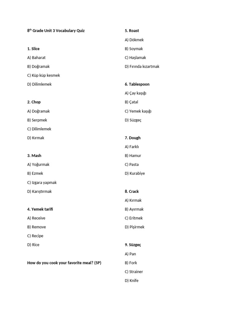 8.3 Vocab Quiz | PDF
