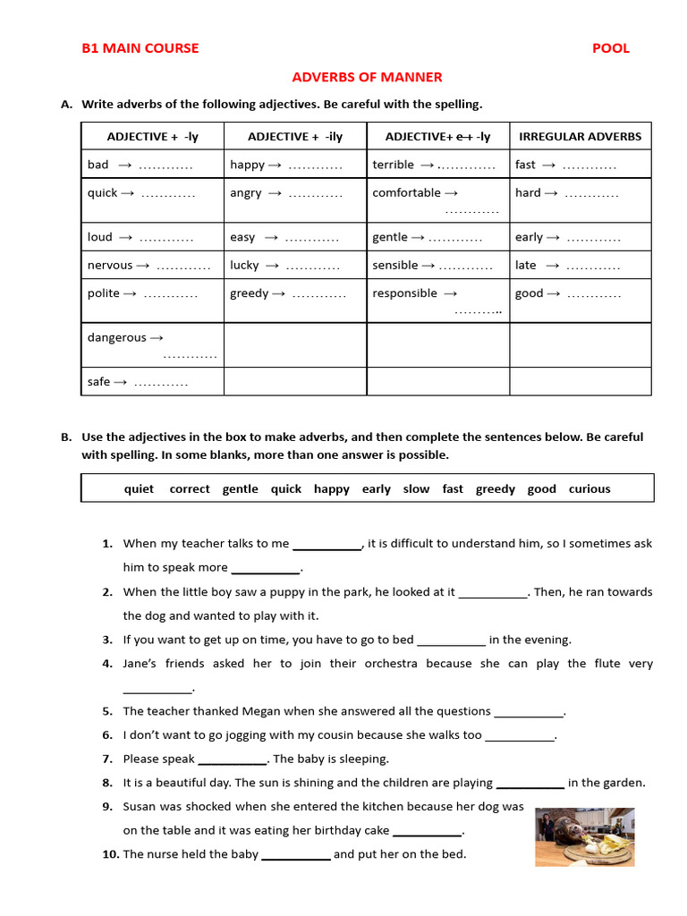 76 - Adverbs of Manner+KEY by A. Öner | PDF | Adverb