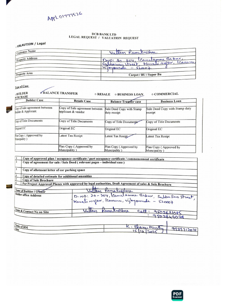 Vattem Ramakrishna Property Documents | PDF