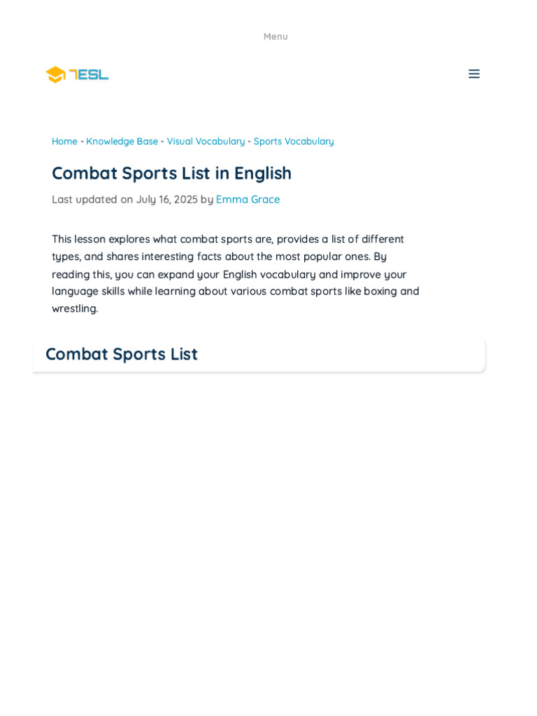 Comprehensive Combat Sports Overview | PDF | Mixed Martial Arts | Grappling