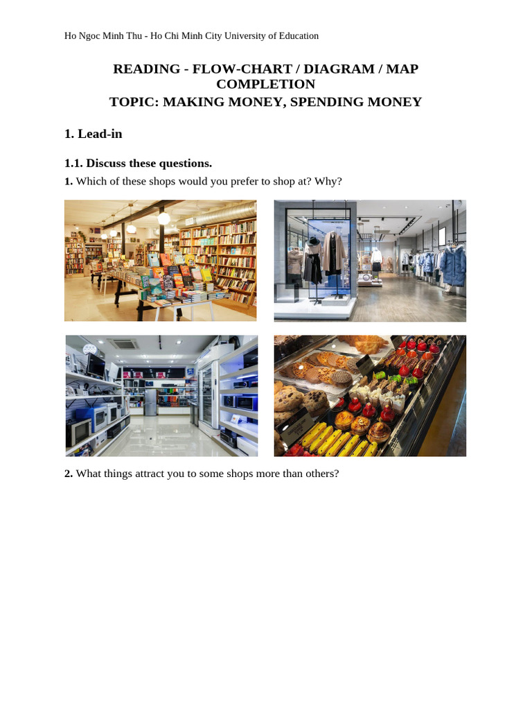 B2 Reading Flowchart Diagram Map Completion | PDF | Supermarket