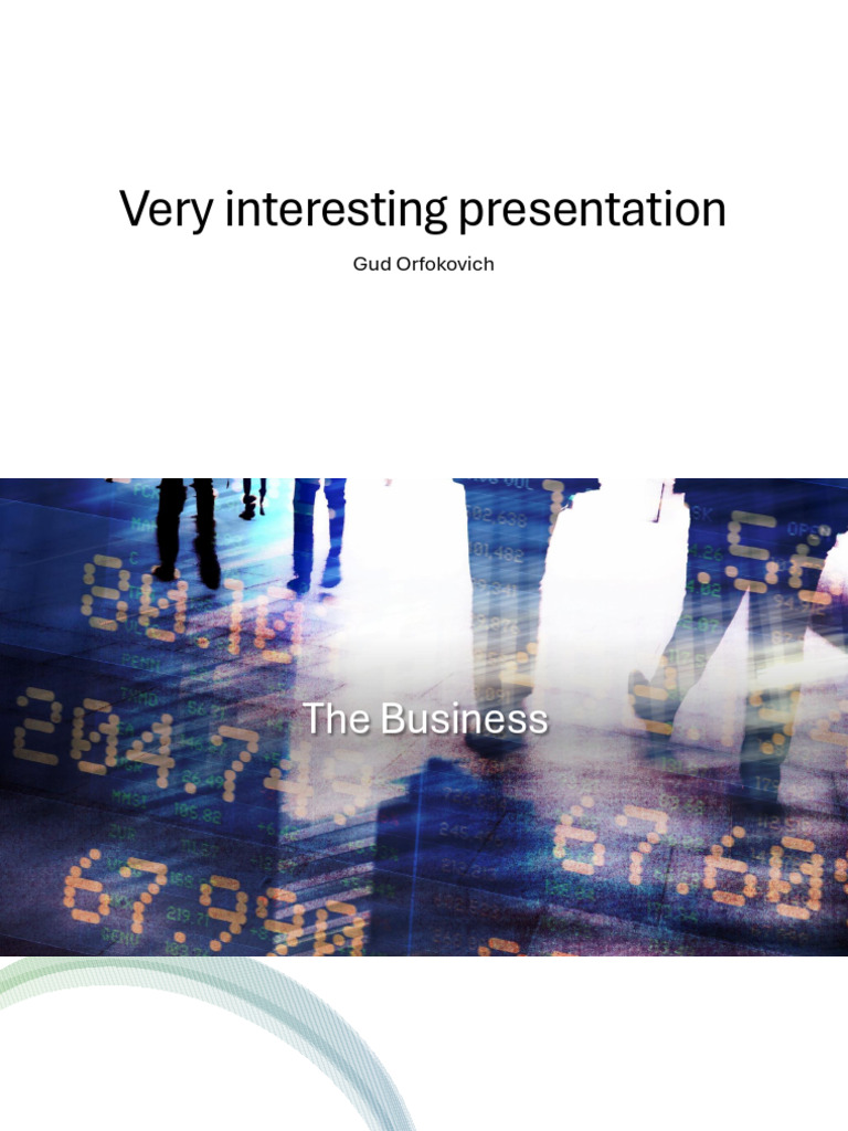 Very Interesting Presentation | PDF