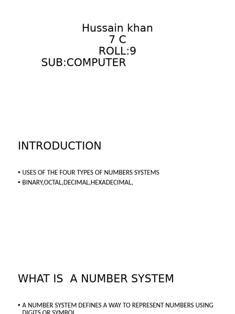 Overview of Number Systems in Computing | PDF