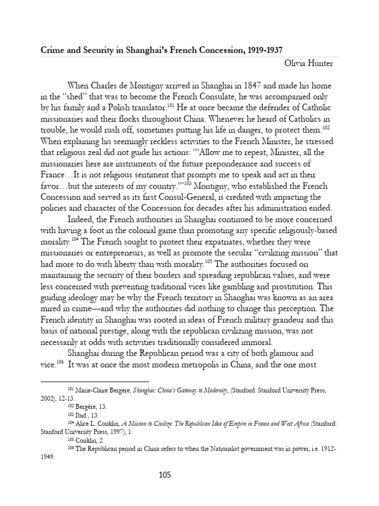 Crime and Security in Shanghai's French Concession, 1919-1937 | PDF ...