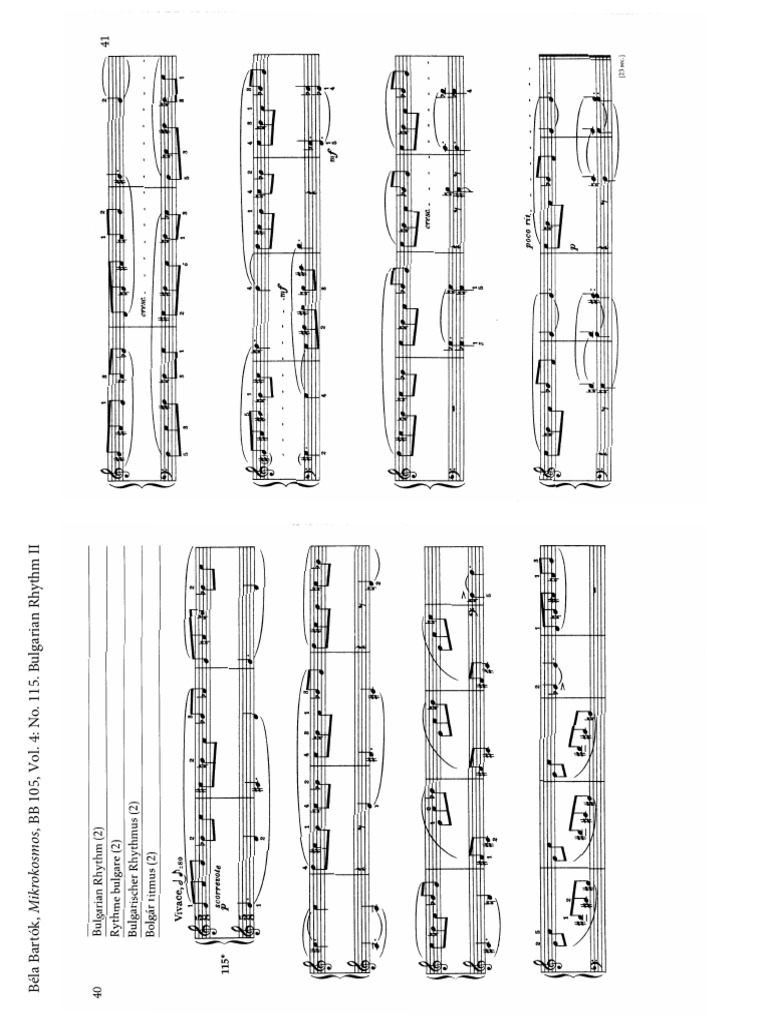 Bartok - Bulgarian Rhythm | PDF