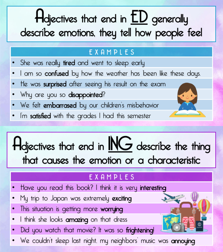 Understanding ED vs ING Adjectives | PDF