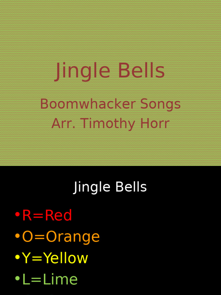Jingle Bells: Boomwhacker Songs Arr. Timothy Horr | PDF