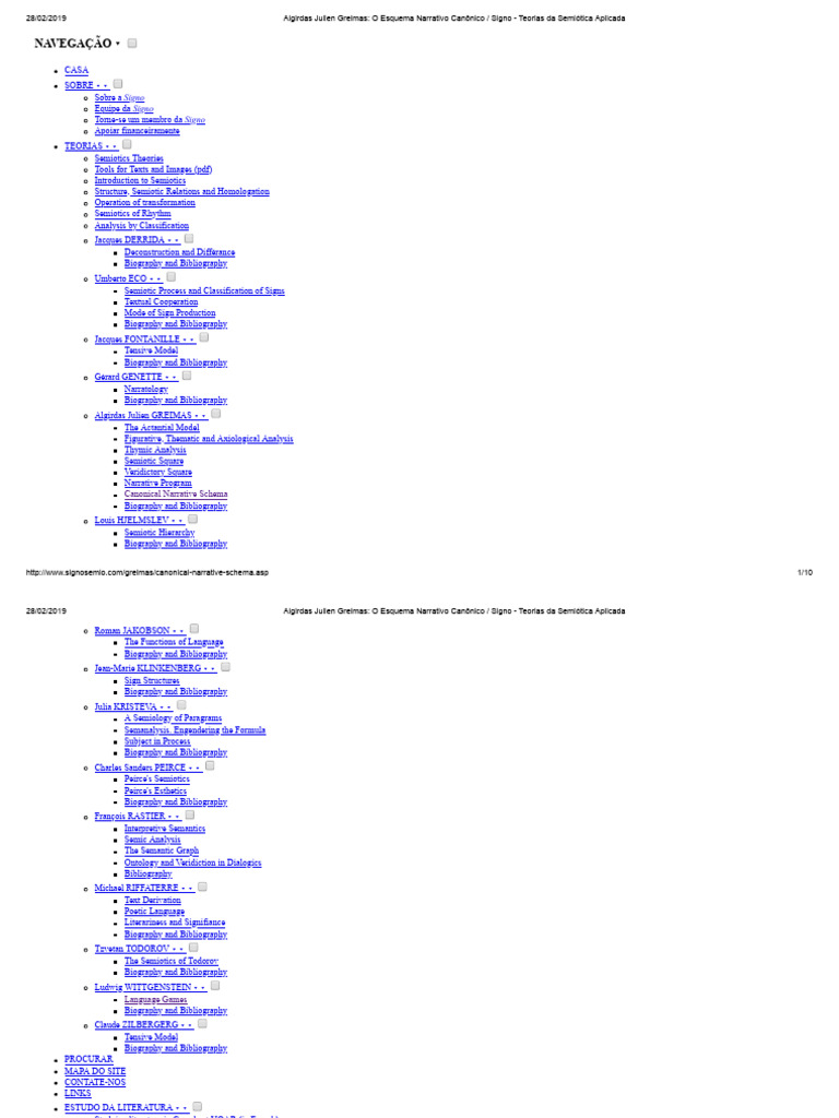 Algirdas Julien Greimas_ O Esquema Narrativo Canônico _ Signo - Teorias ...
