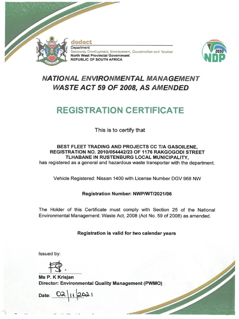 Waste License | PDF